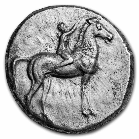 Buy Calabria Taras AR Didrachm Horsman Crowns (281-240 BC) AU | APMEX