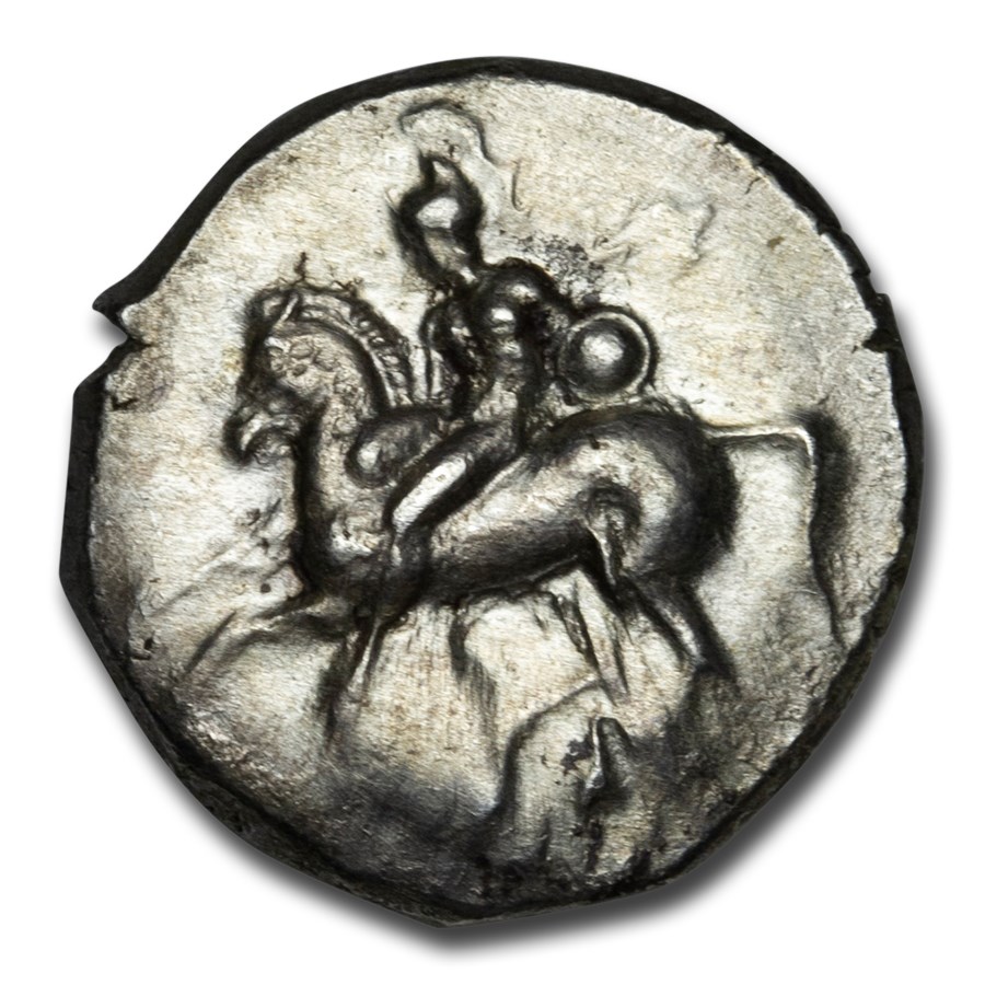 Buy Calabria Taras AR Didrachm Rider w/shield (4th-3rd cent BC) Ch XF ...