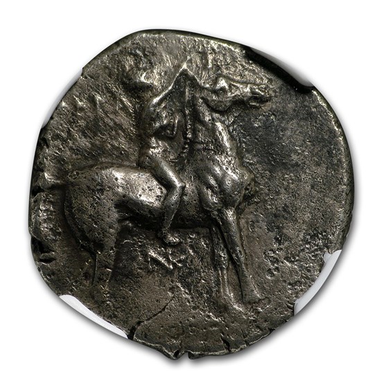 Buy Calabria Taras AR Didrachm Taras on Dolphin (281-240 BC)CH XF NGC ...