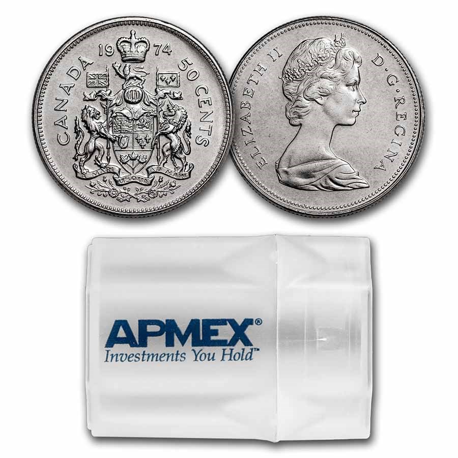 Buy Canada Clad Coins - $10 Face Value Roll - Halves | APMEX