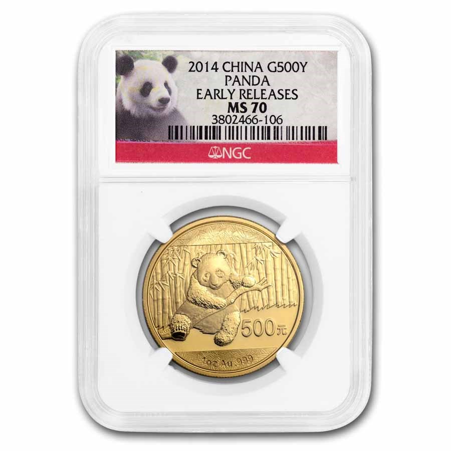 Buy China 1 oz Gold Panda MS-70 NGC (Random Year) | APMEX
