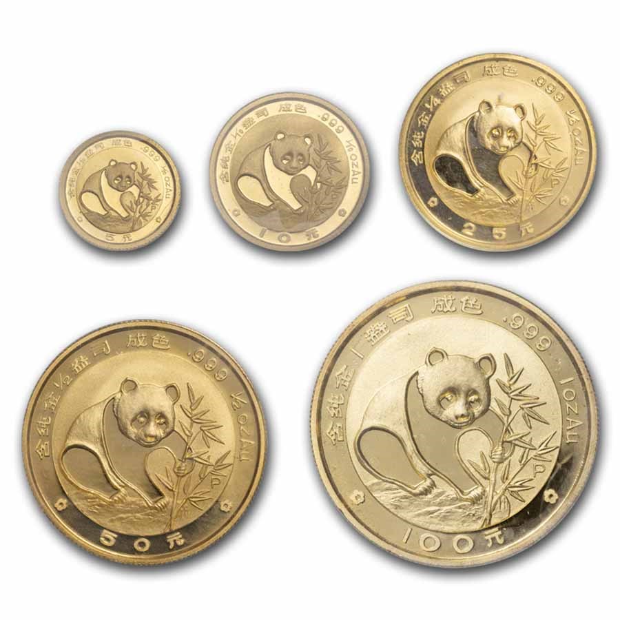Buy 5-Coin China Gold Panda BU Set Random | APMEX