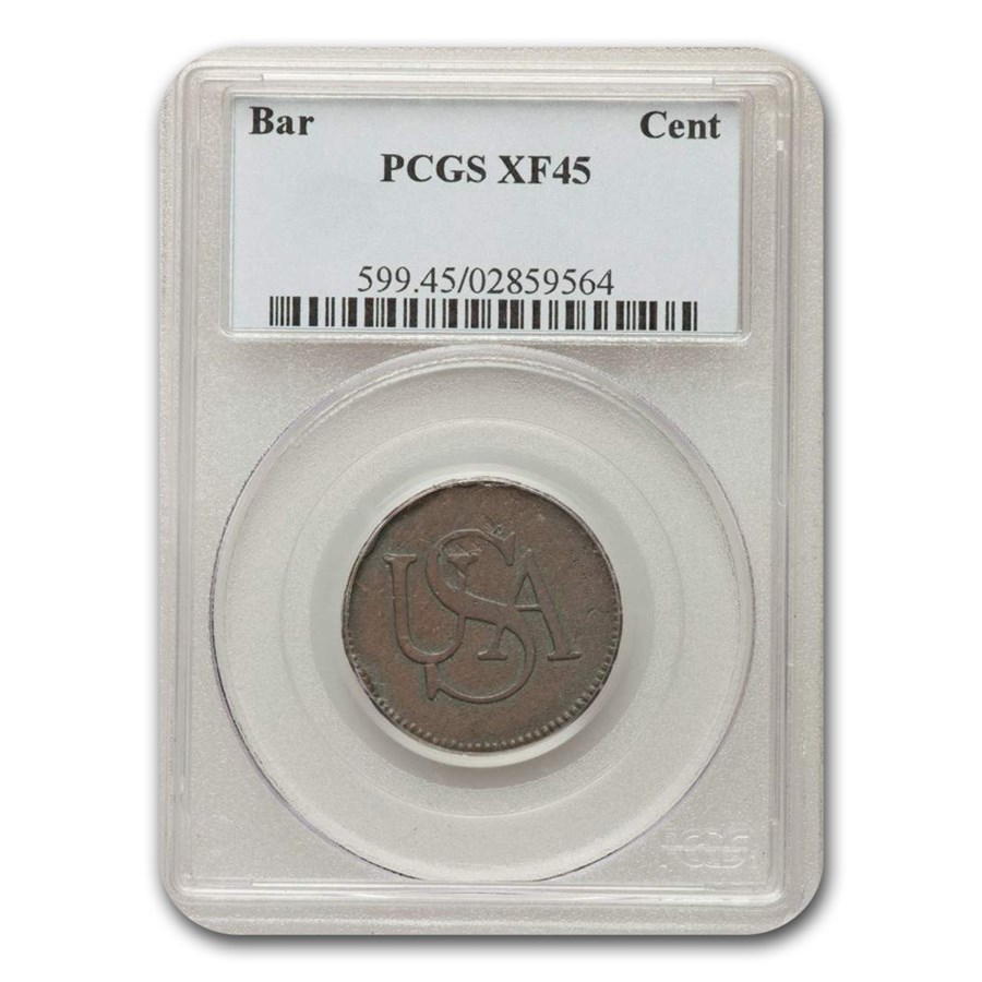 Buy (Circa 1785) USA Bar Cent XF-45 PCGS (Brown) | APMEX