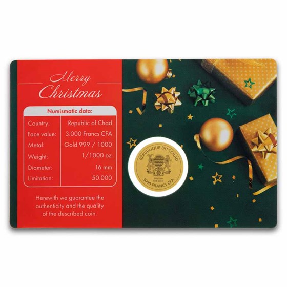 Coca-Cola 1/1000 oz Gold Santa Coin in Card | APMEX