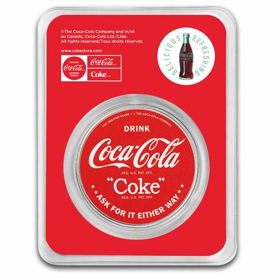 Buy Coca-Cola 1 oz Silver Red Head Colorized Round | APMEX