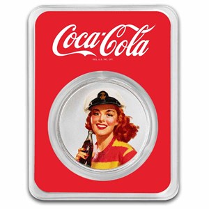 Buy Coca-Cola 1 oz Silver Red Head Colorized Round | APMEX