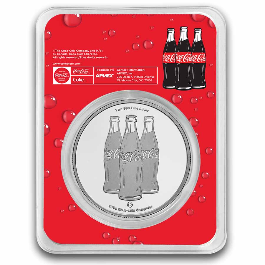 APMEX - Coca-Cola® 1 oz Silver Colorized Round (Bottle Cap)
