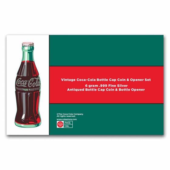 Buy Silver Coca-Cola® Bottle Opener w/ 6g Bottle Cap | APMEX