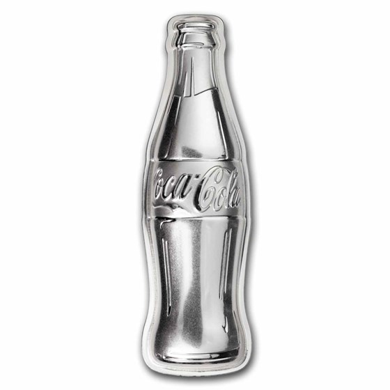 Coca-Cola® Holidays 1 oz Silver Shaped Bottle COA #3