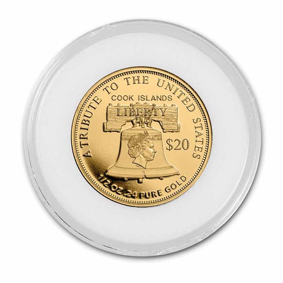 Buy Cook Islands Gold $20 Liberty Tribute to The U.S. (Random Year) | APMEX