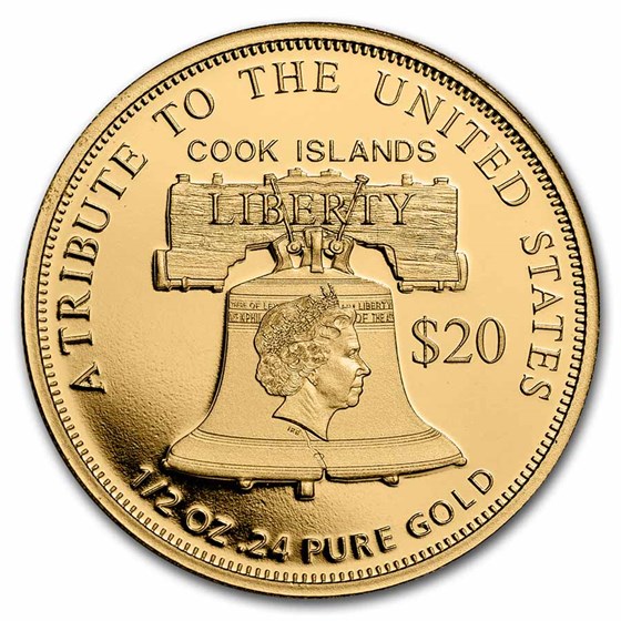 Buy Cook Islands Gold $20 Liberty Tribute to The U.S. (Random Year) | APMEX