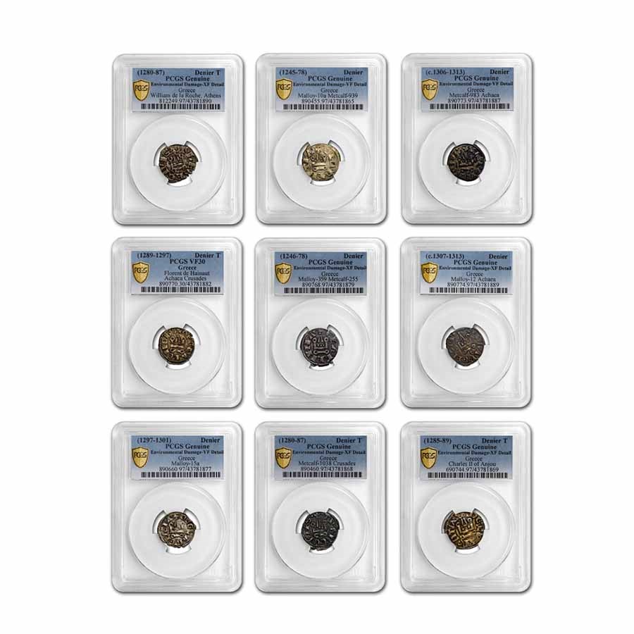 Buy Crusader Sts Duchy Athens AR Denier T 9-Coin Set | APMEX
