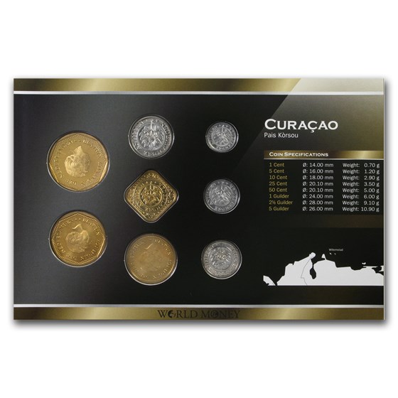 Buy Curacao 1 Cent - 5 Gulden 8-Coin Set BU | APMEX