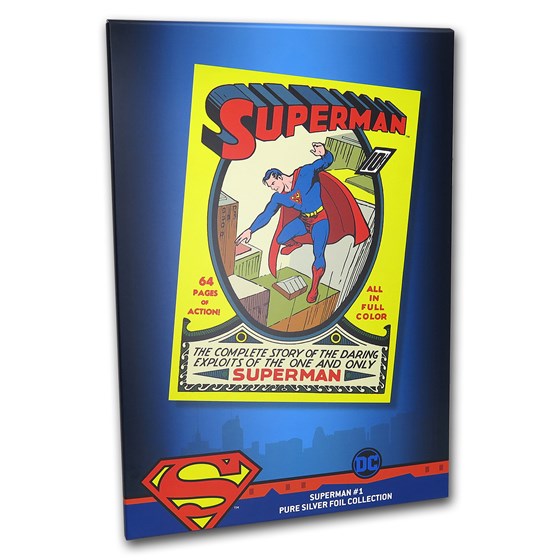 Buy DC Action Comics #1 June 1939 (Superman) - 35 Gram Silver Poster ...