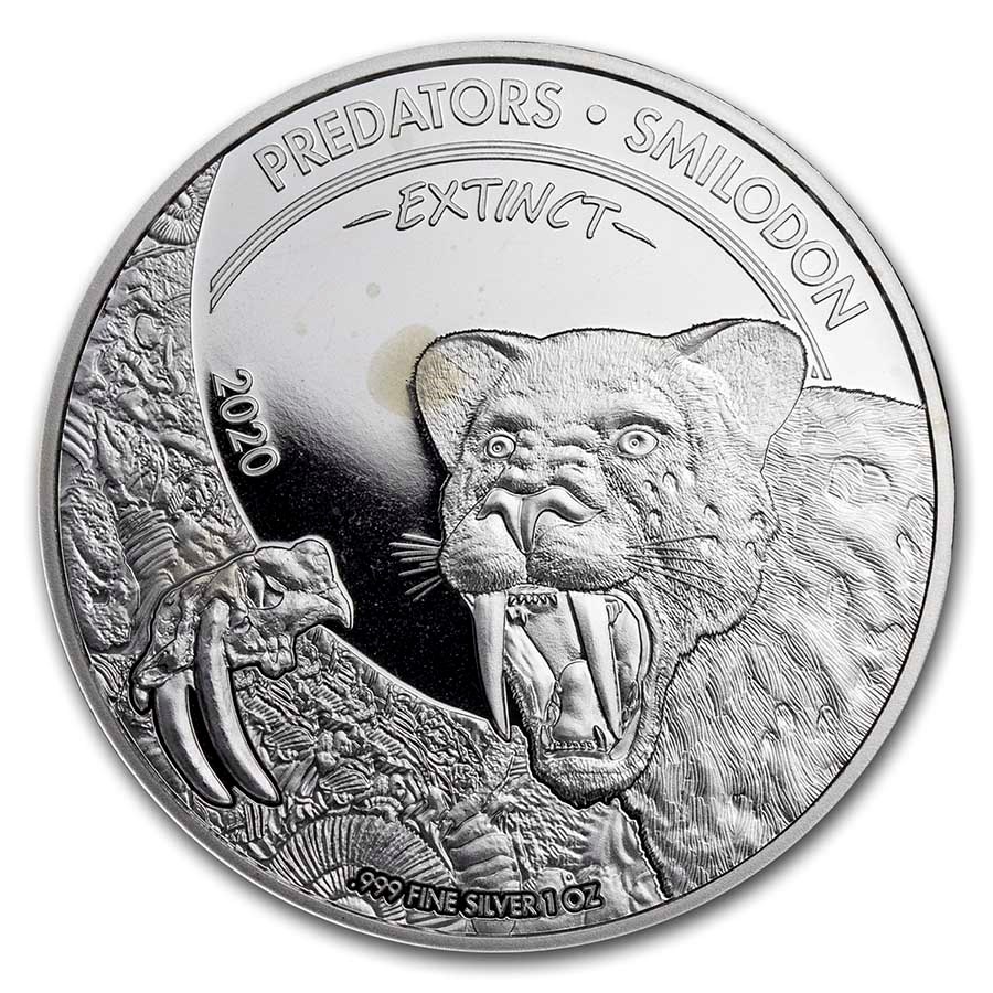 Buy Dem. Republic of Congo 1 oz Silver Predators (Random, Abrasions ...