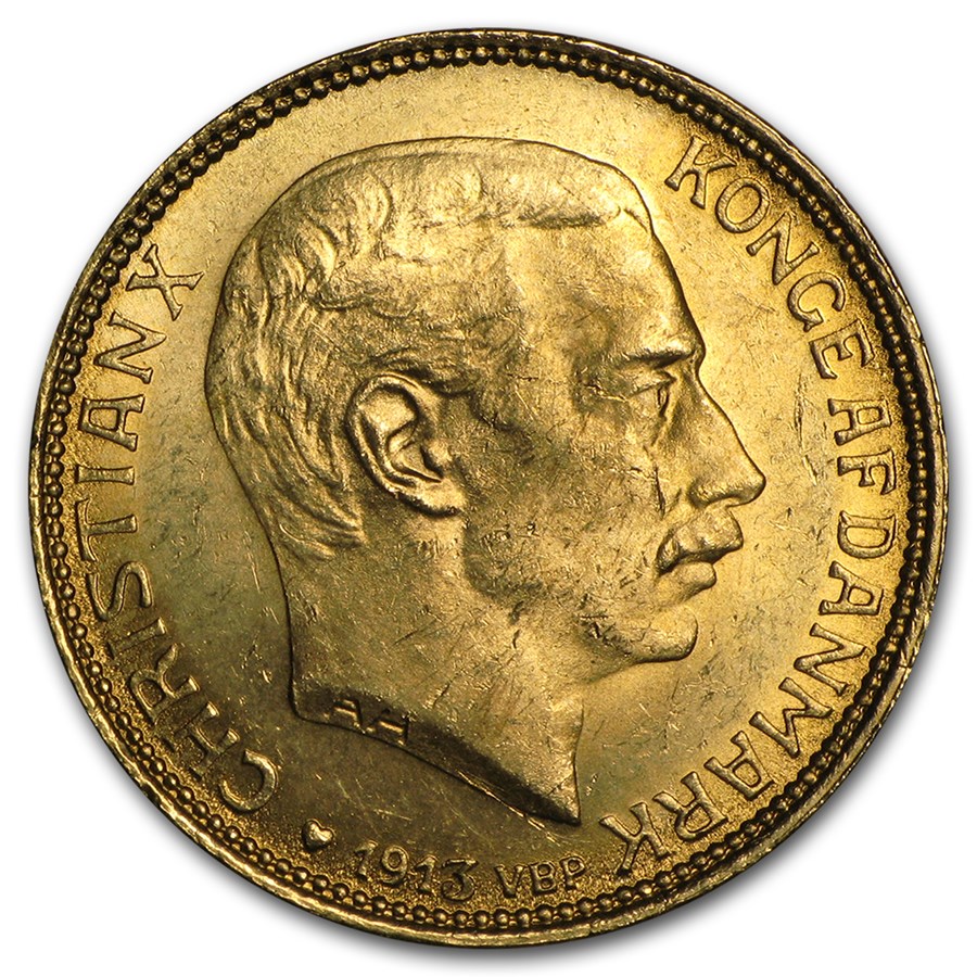 Buy Denmark Gold 20 Kroner Christian X (1913-1917) Avg Circ | APMEX