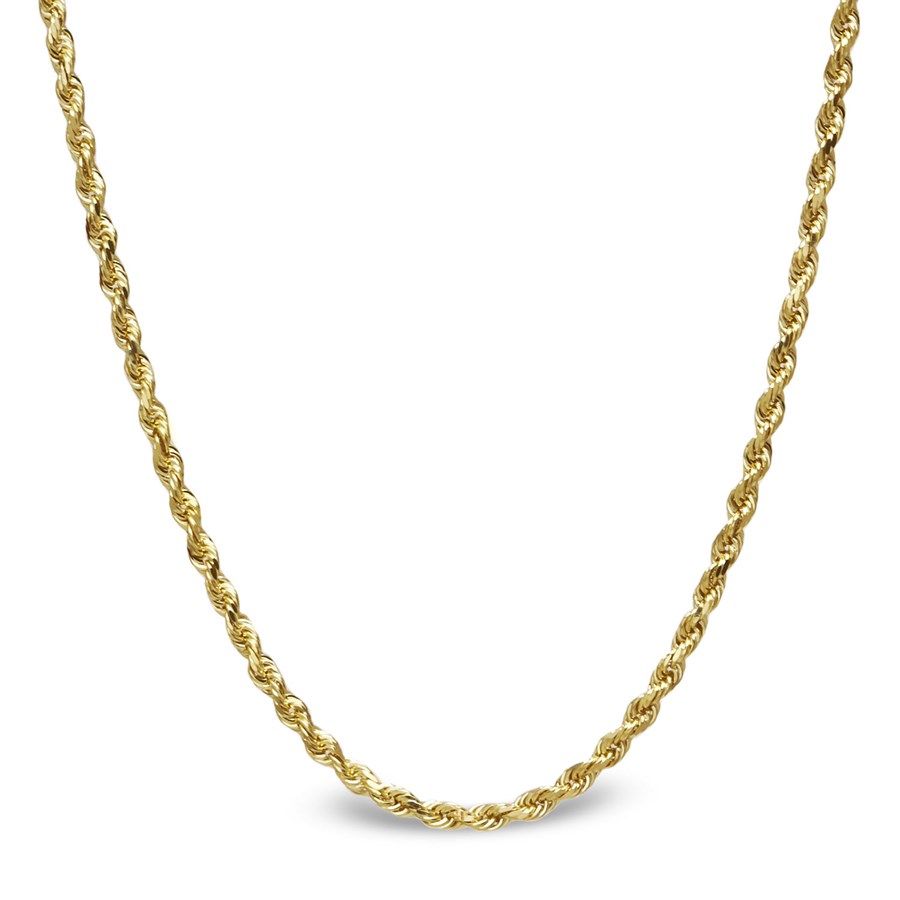 Buy Diamond Cut Rope 14k Gold Necklace - 30 in. | APMEX