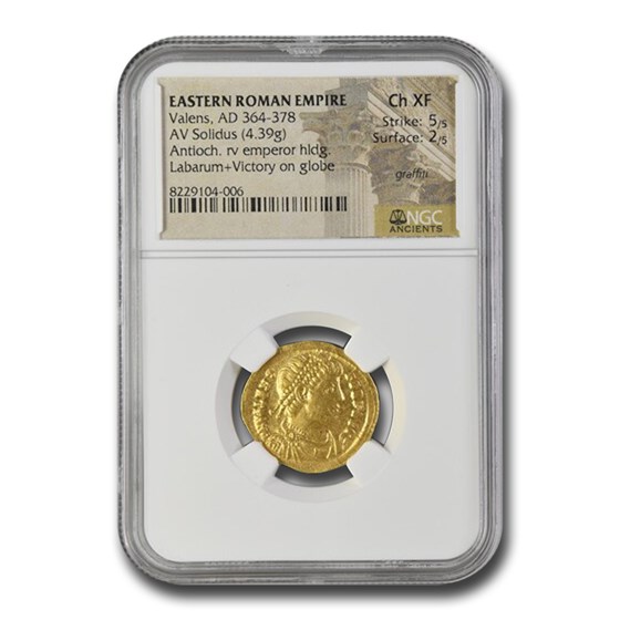 East Roman Empire AV Solidus Valens (364-378 AD) Ch XF NGC