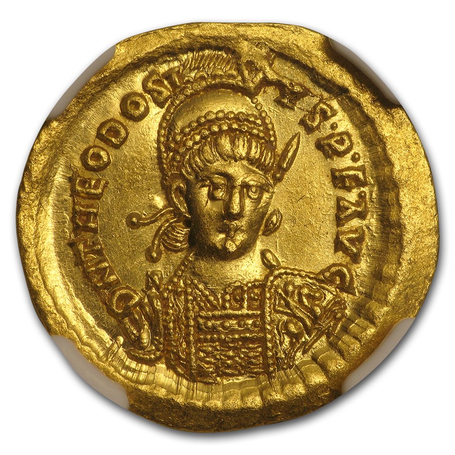 Buy Eastern Roman Au Solidus Theodosius II/Constan. 402-450 AD MS NGC ...