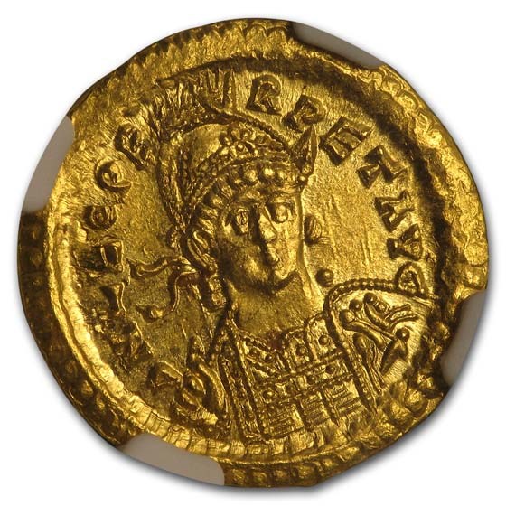 Buy Eastern Roman AV Solidus Leo I (457-474 AD) CH MS NGC (Die Shift ...