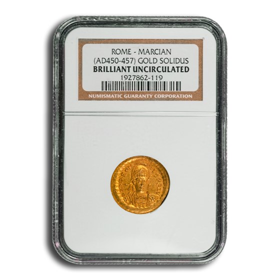 Buy Eastern Roman Empire Gold Solidus Marcian (450-457 AD) BU NGC | APMEX