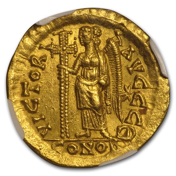 Buy Eastern Roman Gold Solidus Leo I (457-474 AD) AU NGC | APMEX
