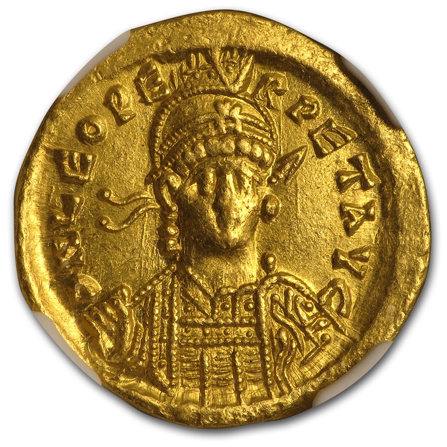 Buy Eastern Roman Gold Solidus Leo I (457-474 AD) AU NGC | APMEX