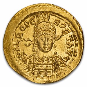 Eastern Roman Gold Solidus Leo I w/ Victory (457-474 AD) MS