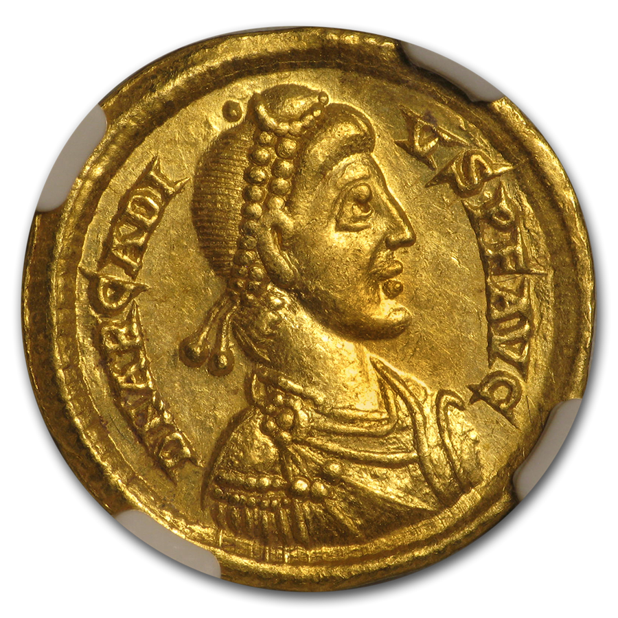 Buy Eastern Roman Gold Solidus of Emp Arcadius (383-408 AD) AU NGC | APMEX