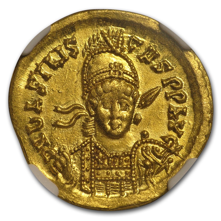 Buy Eastern Roman Gold Solidus of Emp Basiliscus (475-476 AD) MS NGC ...