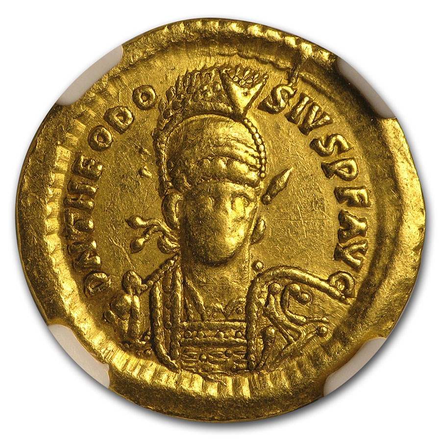 Buy Eastern Roman Gold Solidus Theodosius II (402-450 AD) Ch VF NGC | APMEX