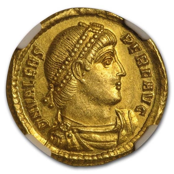 Buy Eastern Rome Gold Solidus Emperor Valens (364-78 AD) AU NGC | APMEX