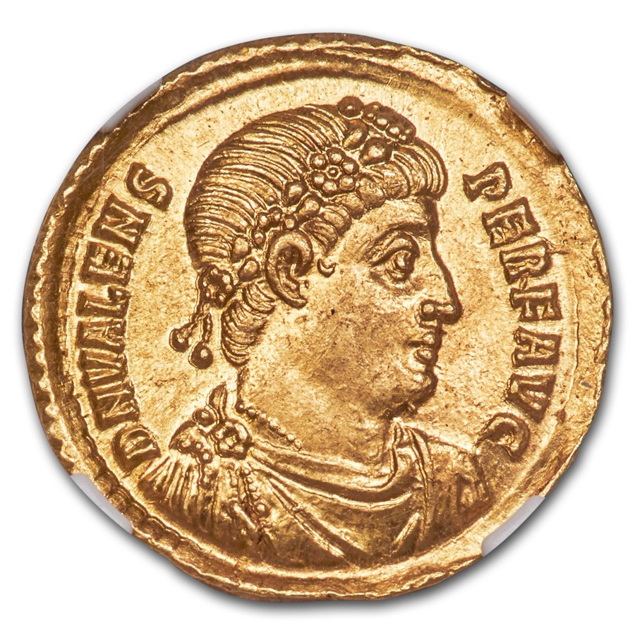 Buy Eastern Rome Gold Solidus Emperor Valens (364-78 AD) AU NGC | APMEX