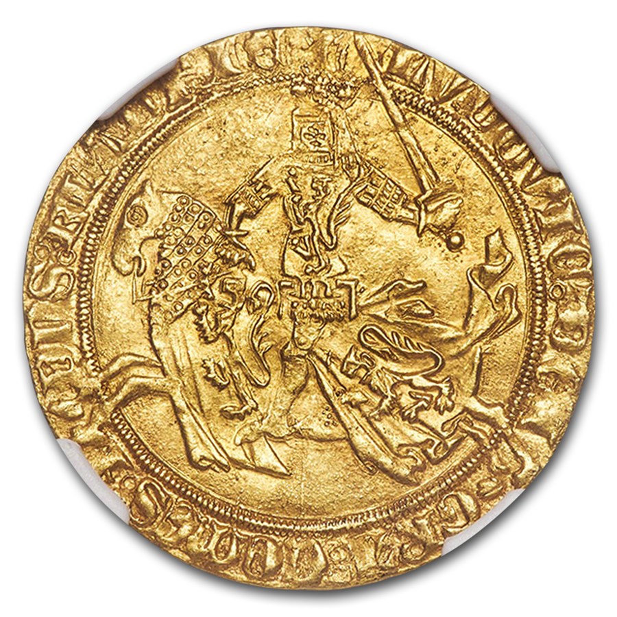 Buy Flanders AV Franc a Cheval Louis II de Mâle (1346-1384) MS-61 NGC ...