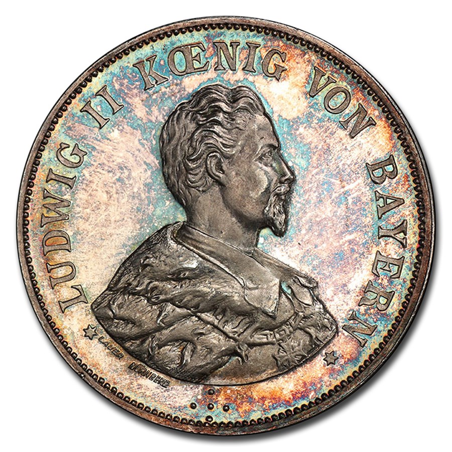 Buy German Bavaria Silver Medal Ludwig II (1864-1886) SP-65 PCGS | APMEX