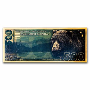 Buy Gold Aurum Note - 500mg (Brown Bear, 24K) | APMEX