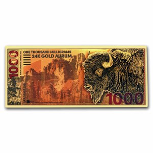 Buy Gold Aurum Note - One Thousand Mg (Bison, 24K) | APMEX