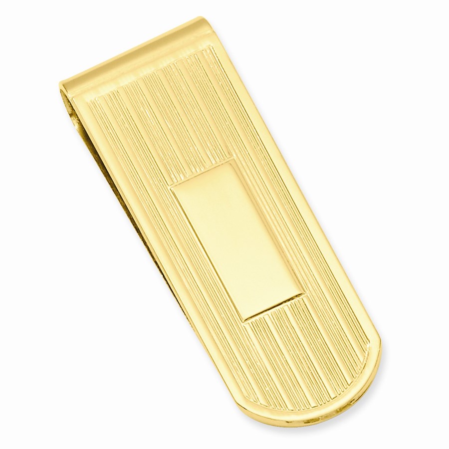 Buy Gold-plated Etched Lines Money Clip | APMEX