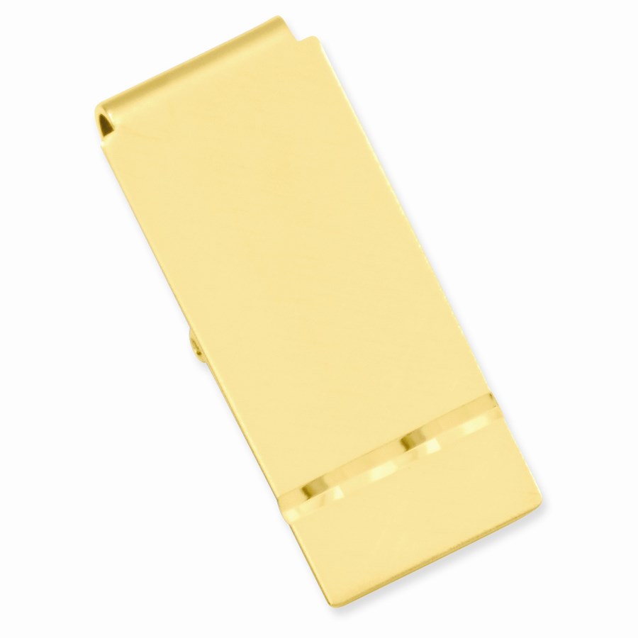 Buy Gold-plated Florentine Satin Hinged Money Clip | APMEX