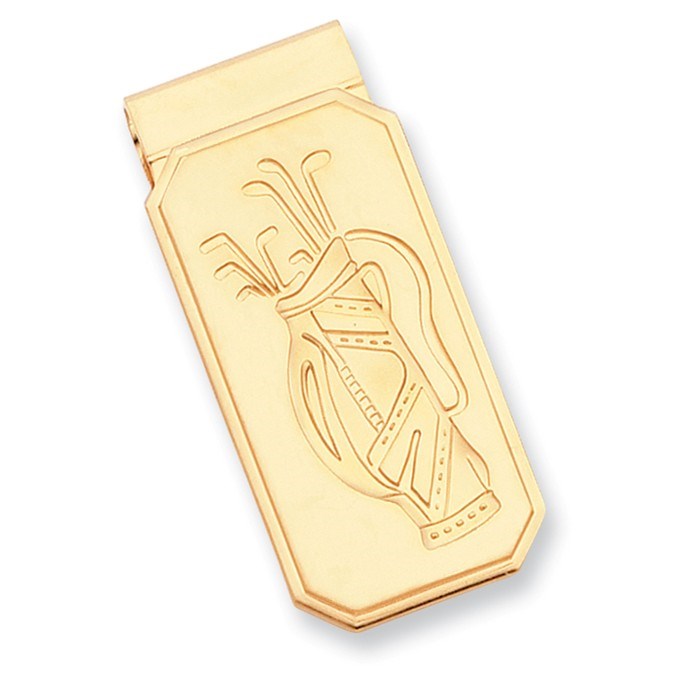 Buy Gold-plated Golf Bag Hinged Money Clip | APMEX