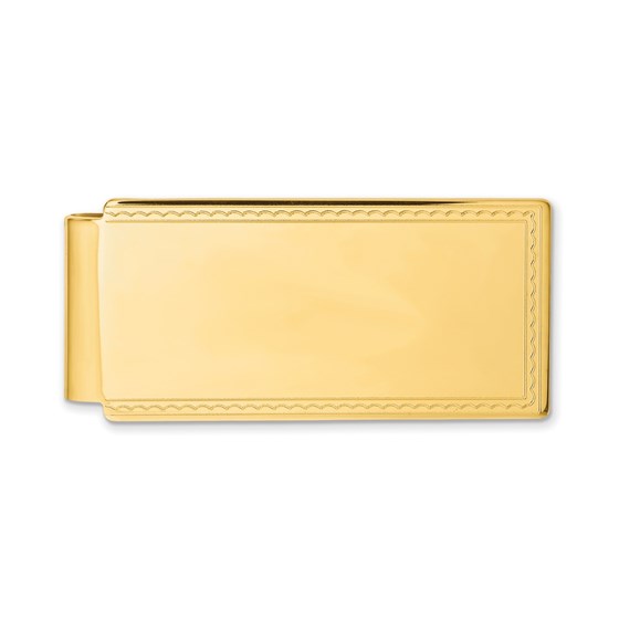 Buy Gold-Plated Hinged Engravable Rope Edge Money Clip | APMEX