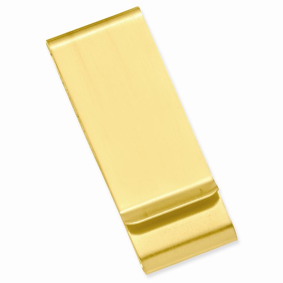 Buy Gold-plated Stainless Steel Satin Double Fold Money Clip | APMEX