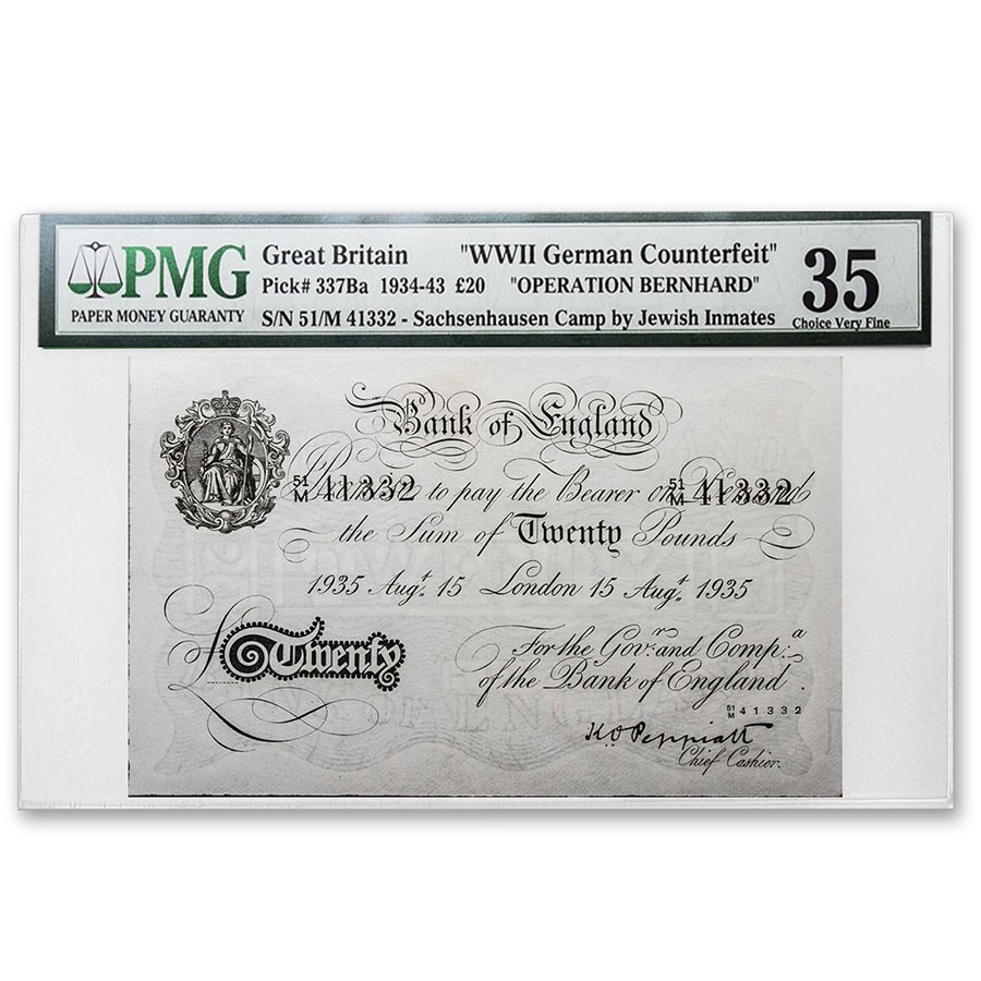 Buy Great Britain Twenty Pound Note VF-35 PMG (OPERATION BERNHARD) | APMEX