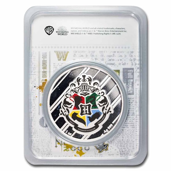 Harry Potter 1 oz Silver Houses in TEP (Random, Abrasions)