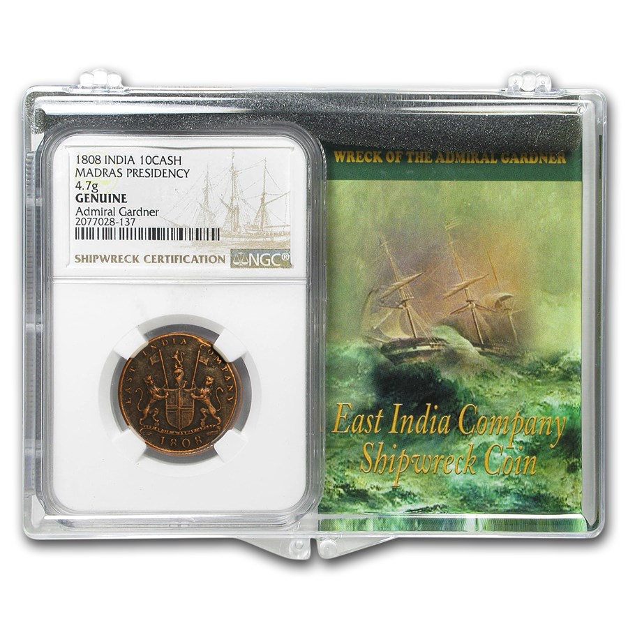 Buy India 1808 10 Cash Wreck of the Admiral Gardner Set High Grade | APMEX
