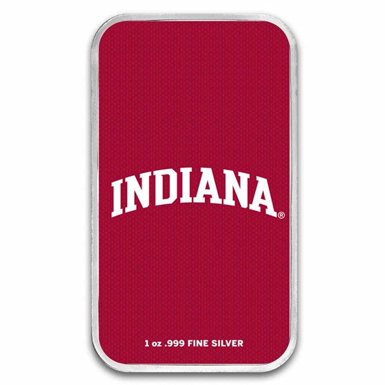 Buy Indiana University 1 oz Silver Colorized Bar | APMEX