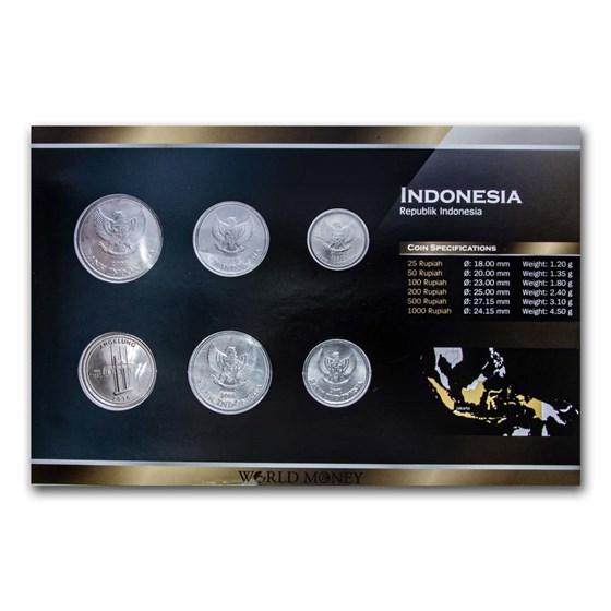 Buy Indonesia 25-1000 Rupiah 6-Coin Set BU | APMEX