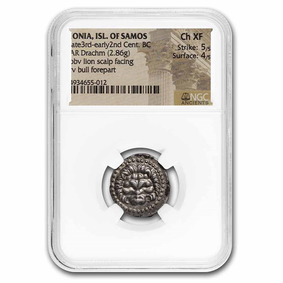 Buy Ionia Isle of Samos AR Drachm (3rd-2nd century BC) Ch XF NGC | APMEX