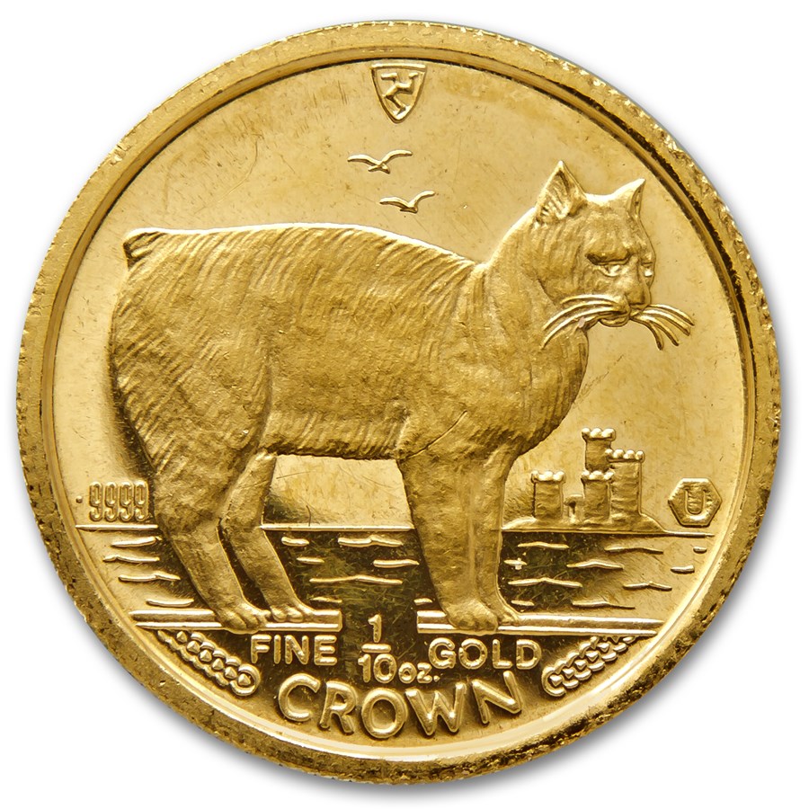Buy Isle of Man 1/10 oz Gold Cats (Abrasions) | APMEX