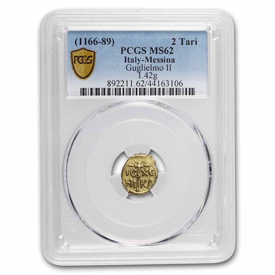 Buy Italy-Messina Gold 2 Tari (1166-1189 AD) MS-62 PCGS (Crusades) | APMEX